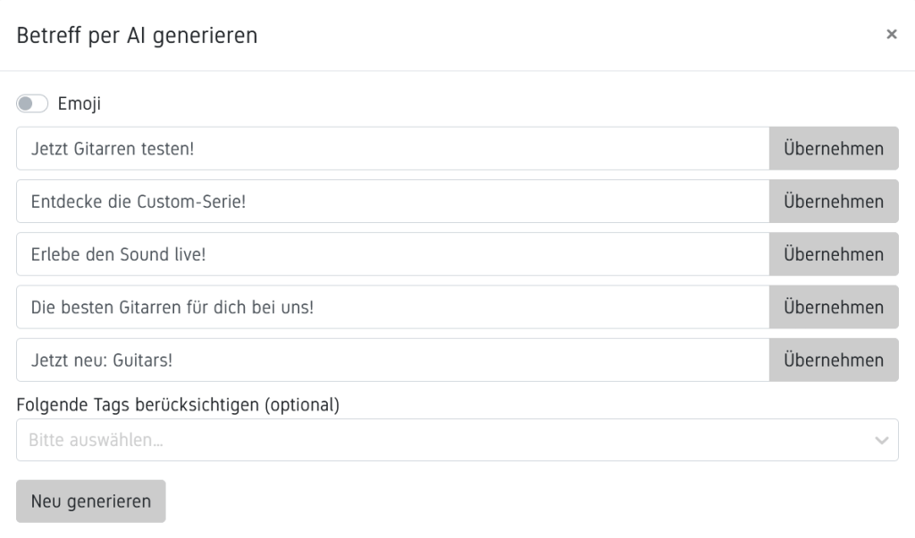 Betreffzeilengenerator - Beyond Relationship Marketing